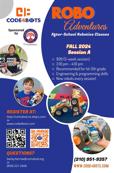 Code4bots Robo Adventures Ses After School Robotics Classes 25815