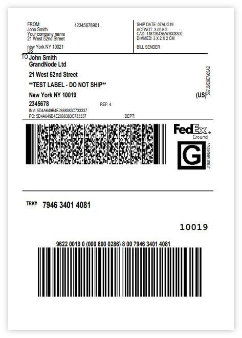FedEx Packing Slip Generator For GrandNode GRANDNODE