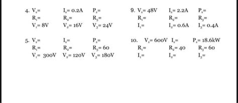 Solved Of Series And Parallel Circuit Analysis For Each Chegg