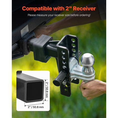 Mophorn Adjustable Trailer Hitch Heavy Duty 6 Inch Drop 21500 Lbs