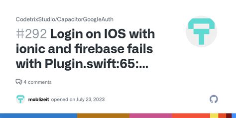 Login On IOS With Ionic And Firebase Fails With Plugin Swift Fatal Error Unexpectedly Found