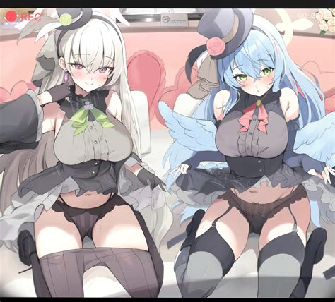 Sakurako Mine Sakurako And Mine Blue Archive Drawn By Houraku