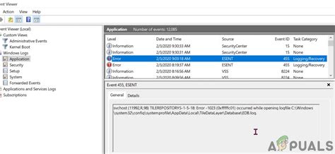 Fix Event Id 455 Esent Error In Windows 10 1903