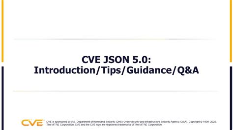 Cve Json 50 Introductiontipsguidanceqanda Youtube