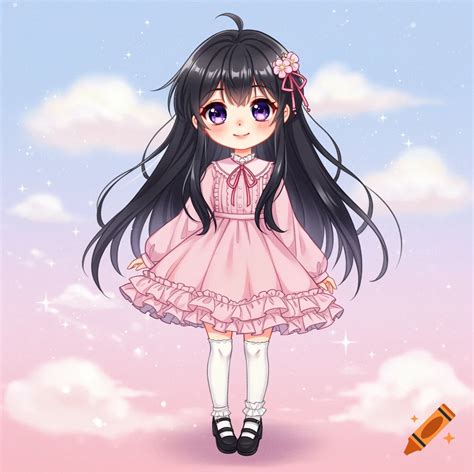 Anime Girl In A Dress Drawing