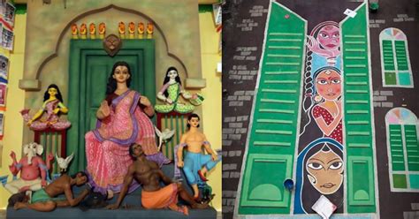 Durga Puja Street Graffiti In Kolkata Honors Life And Struggles Of Sex