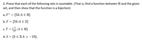 solved 2 prove that each of the following sets is