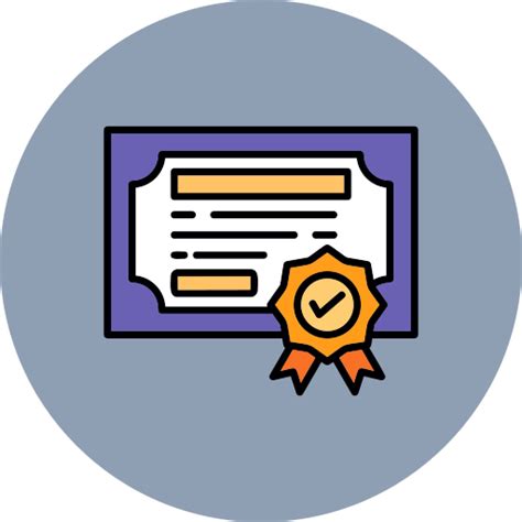 Certification Generic Color Lineal Color Icon Certification Generic Color Lineal Color Icon