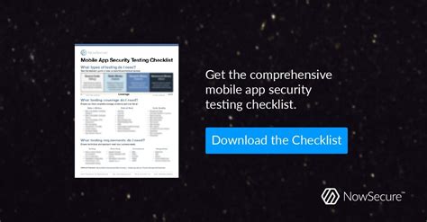 nowsecure on linkedin a complete list of mobile app security testing requirements right at your…