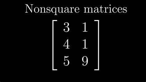 nonsquare matrices as transformations between dimensions essence of