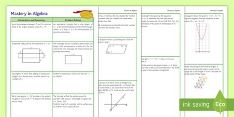 Mastery Algebra Questions Maths Beyond Secondary