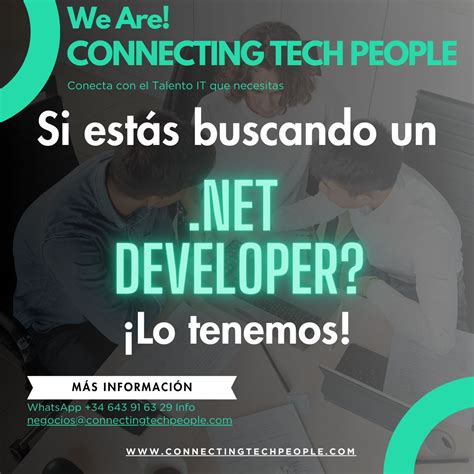Dotnetdeveloper Connectingtechpeople Desarrollodesoftware