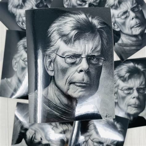 Vinyl Sticker Stephen King Portrait Drawing Books Book Lover