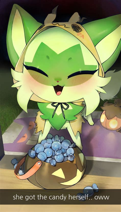 Gengar Sprigatito And Pumpkaboo Pokemon Drawn By Yuio58ok Danbooru