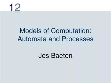 Ppt Models Of Computation Automata And Processes Powerpoint Presentation Id4174087
