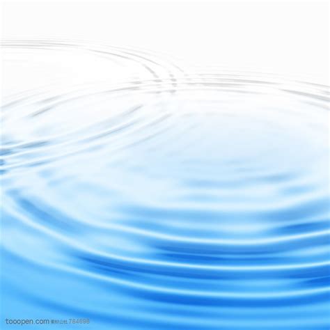 蓝色的水面上的水波涟漪 素材公社
