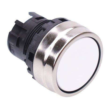 Yw4b M1w White 22mm Momentary Metal Push Button Bezel For Non Illumina