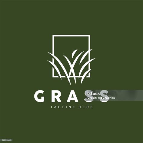 녹색 잔디 로고 디자인 농장 풍경 일러스트 레이 션 자연 경관 벡터 개념에 대한 스톡 벡터 아트 및 기타 이미지 개념 깨끗한 나무 Istock