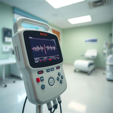 portable ecg machine with realtime data premium ai generated image
