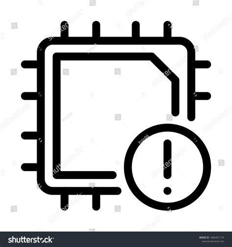 Cpu Alert Warning Stock Vector Royalty Free 1066431119 Shutterstock