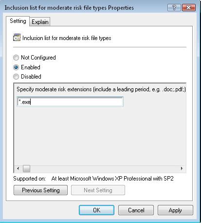 Disable Windows XP Message The Publisher Could Not Be Verified