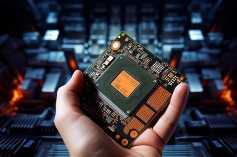 Premium AI Image Microprocessor Or CPU Is Held In The Hand Of A Laboratory Technician With