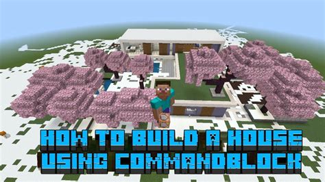 How To Build A House Using Commandblock Minecraft Commandblock Minecraft Minecraftpe Youtube