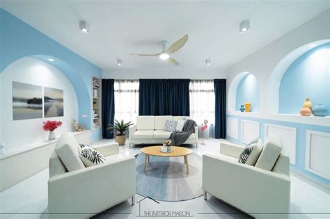 This Blue Tiful 5 Room Bto Brings Santorini To Singapore Zula Sg
