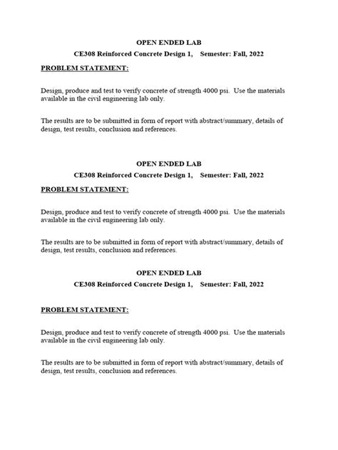 Open Ended Lab Pdf