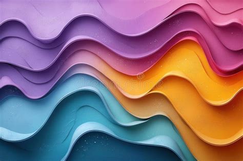 Vibrant Vibrant Wavy Colorful Abstract Art With Gradient Layered Patterns Stock Image Image Of