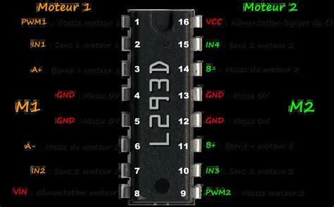 L293d Pour Moteur à Courant Continu Et Arduino