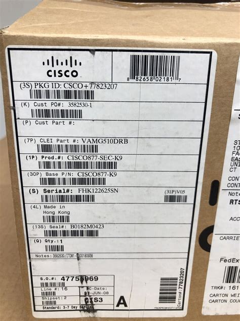Cisco 877 Cisco877 Sec K9 Adsl Integrated Services Router