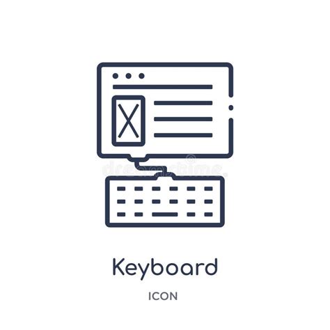 Linear Typing Icon From Cursor Outline Collection Thin Line Typing Vector Isolated On White