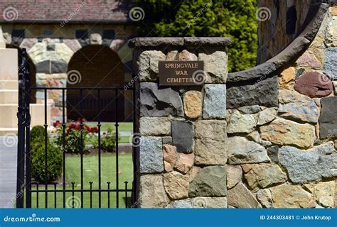 The Military War Cemetery Gates At Springvale Crematorium Editorial Photo Image Of Victoria