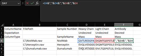 How To Add Sequence And File Information For Intact Analysis With A Csv File Protein Metrics
