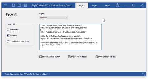 Ann Stylecontrols Vcl V 472 Released Delphi Third Party Delphi Praxis En