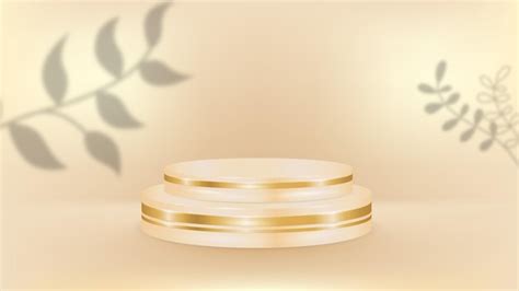 현대 연단 황금색 배경 프레젠테이션 디자인 웹 사이트 배너 배경 화면 브로셔 포스터에 적합 프리미엄 벡터