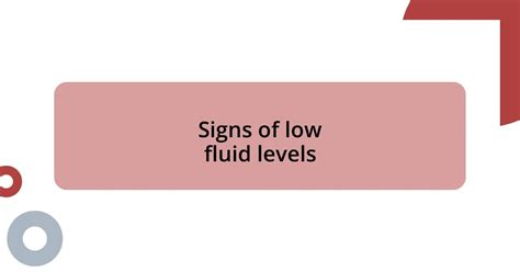 My Method For Checking Fluid Levels My Method For Checking Fluid Levels