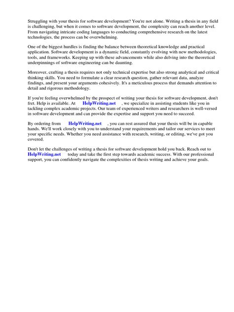 Thesis For Software Development Pdf Software Databases