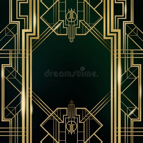 Art Deco Great Gatsby Background Stock Image Illustration Of Collage