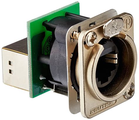 Placa Induccion Neutrik Conector De Chasis Ethercon Rj45 Cat5e