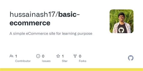 Github Hussainash17 Basic Ecommerce A Simple Ecommerce Site For Learning Purpose