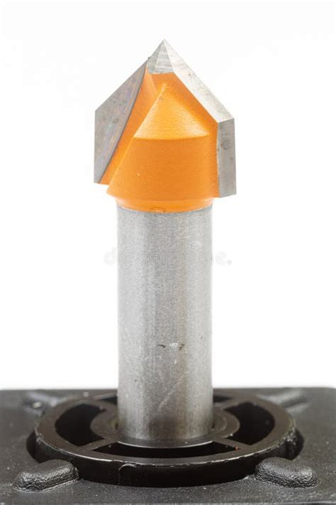 V Groove Bit For Woodworking On Cnc And Handheld Router Stock Image Image Of Edge Woodworking
