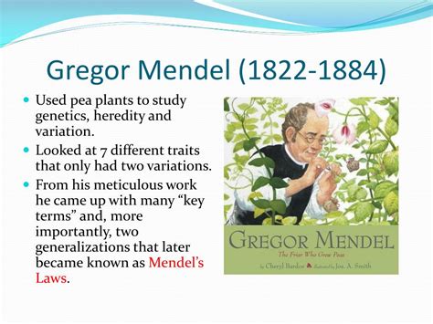 PPT Introduction To Genetics Gregor Mendel PowerPoint Presentation ID 1054511