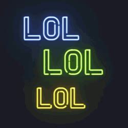 Lol Meme Cute Neon Text Animation 