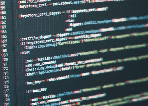 Premium Photo Software Source Code Over Digital Glitch Effect
