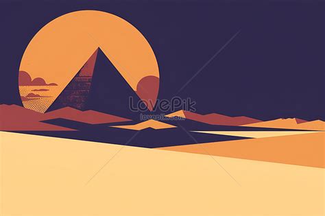 피라미드의 추상 평면 디자인 일러스트 무료 다운로드 Lovepik