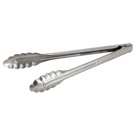 Ut 12 Stainless Steel Utility Tongs Heavyweight 12 Winco