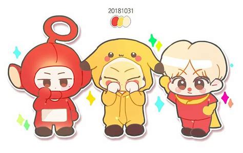 #woozi #dino #seungkwan #seventeenfanart | cr. @CEO_GGM | 캐릭터 일러스트, 쉬운 ...