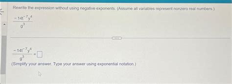 Solved Rewrite The Expression Without Using Negative
